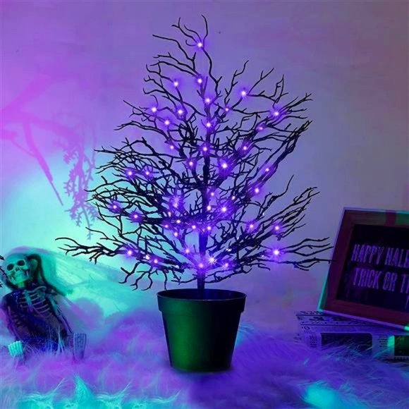 Other | Halloween Decoration Led Spooky Tree With Purple Lights 2 ...
